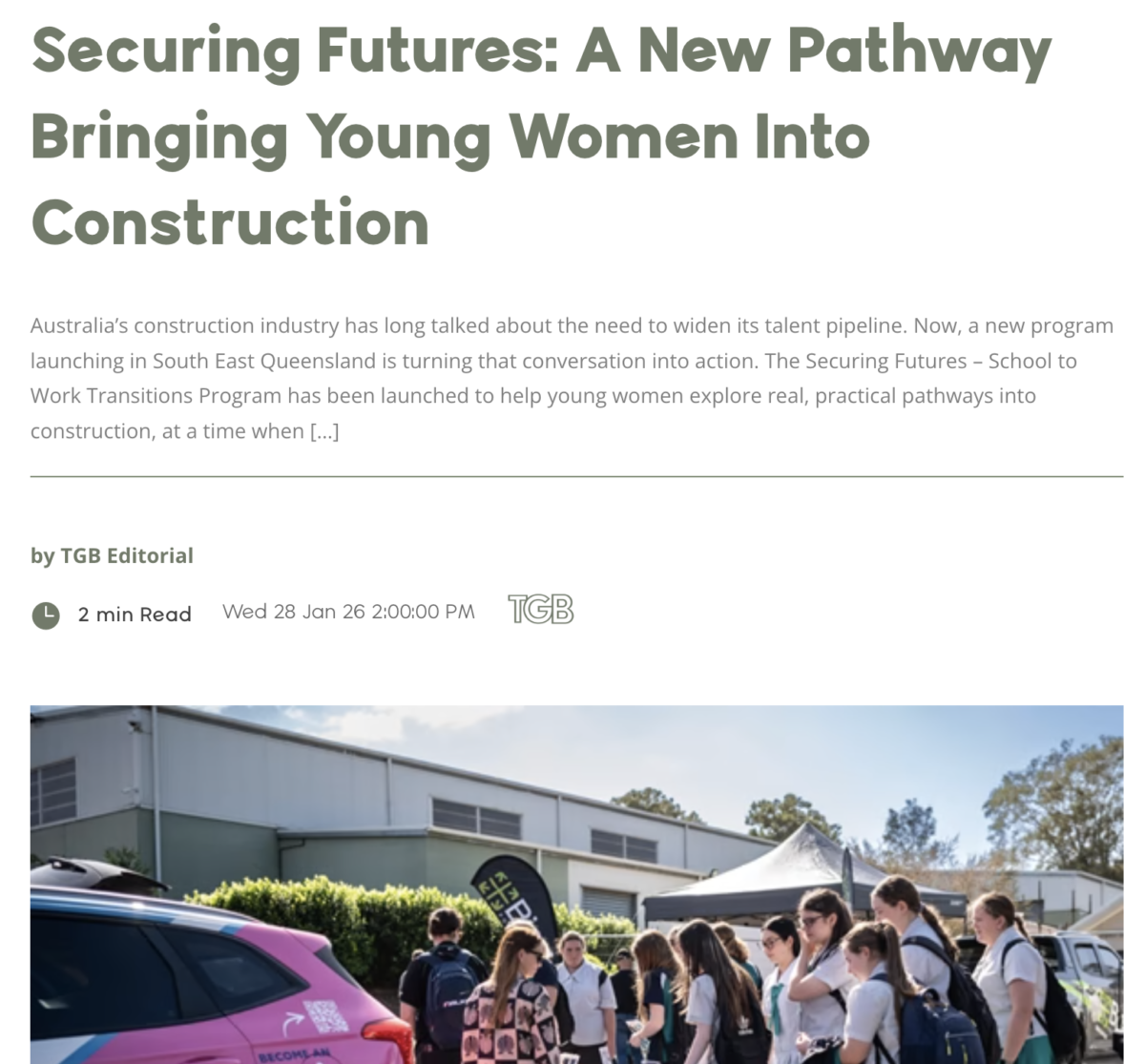 Securing Futures: A New Pathway Bringing Young Women Into Construction ...